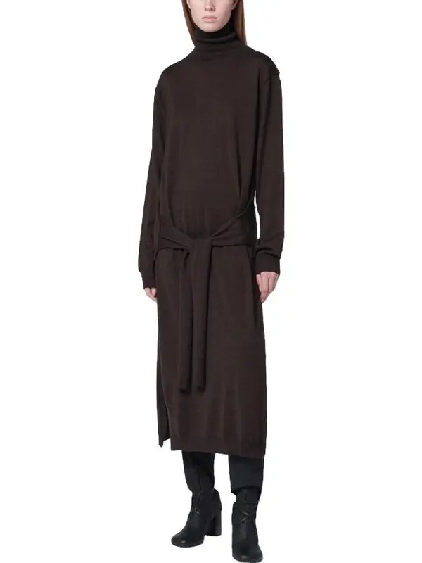 LEMAIRE Trompe-l'oeil Wool-blend Dress - Brown