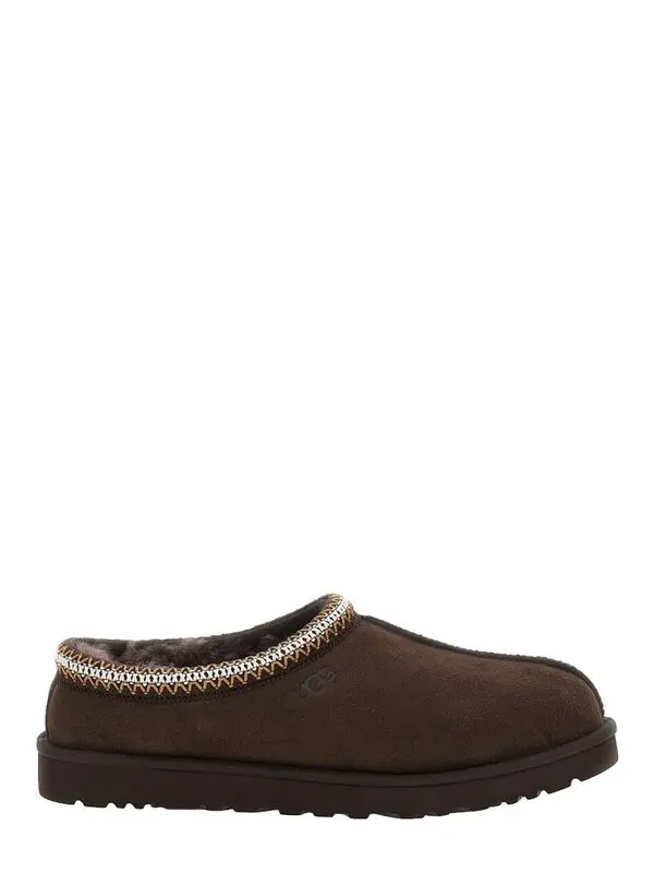 UGG Tasman Suede Mules With Embossed Logo - Brown