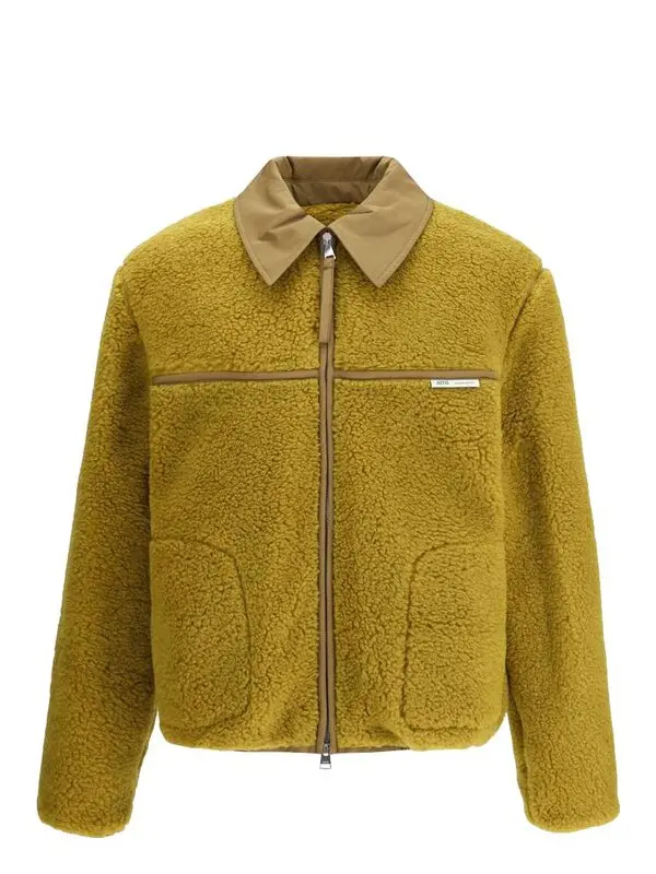 Ami Shearling Bomber Jacket - Green