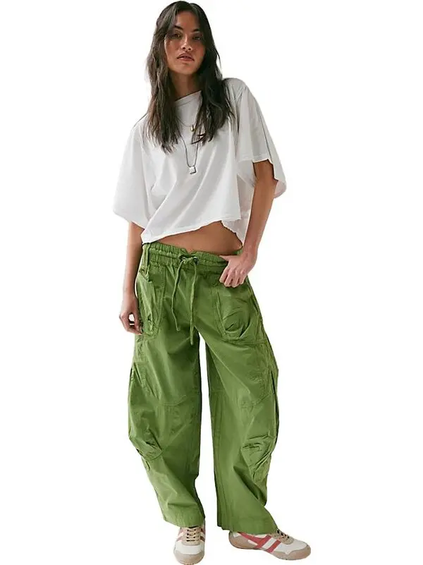Free People We The Free Onset Pull-on Cargo Pants - Calla Green