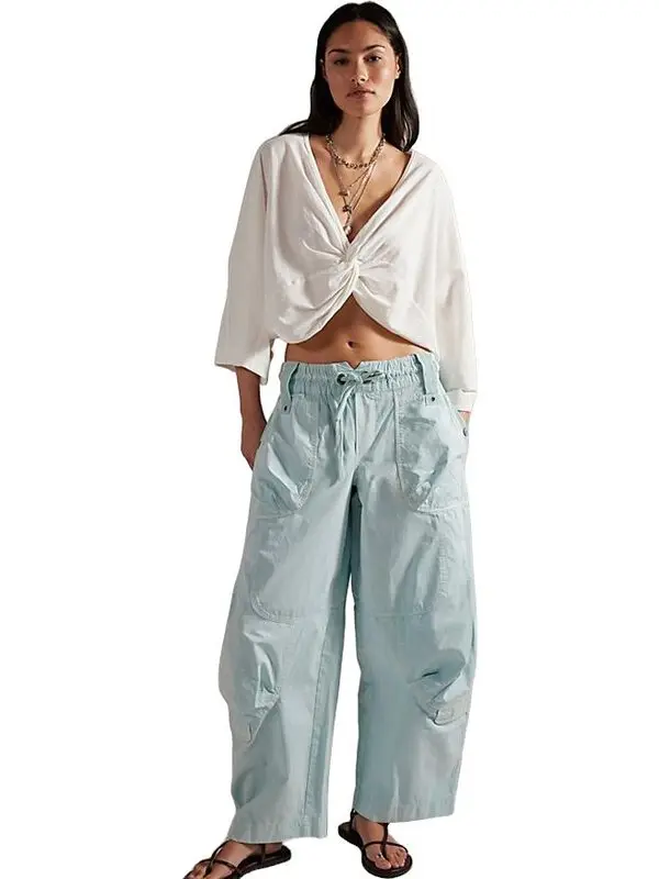 Free People We The Free Onset Pull-on Cargo Pants - Pastel Blue