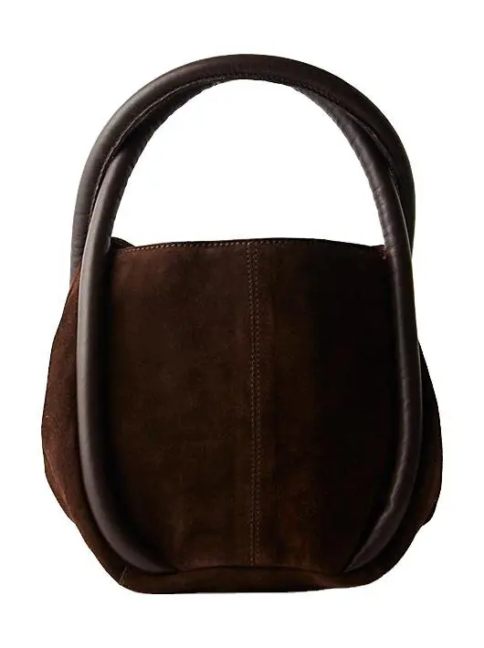 Free People Barlow Suede Bucket Bag - Bark