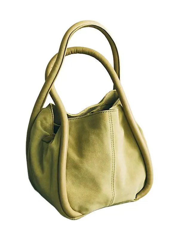 Free People Barlow Suede Bucket Bag - Sage