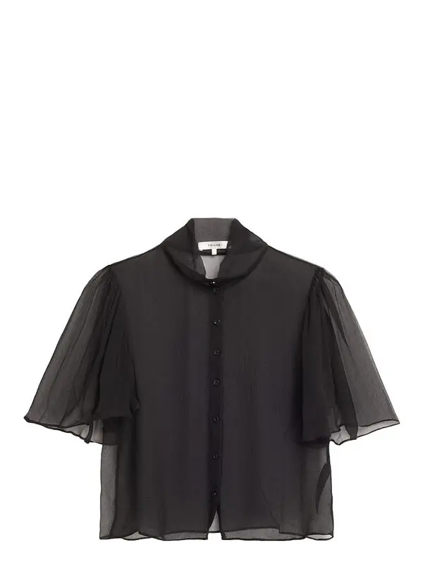 FRAME The Flutter Blouse - Black
