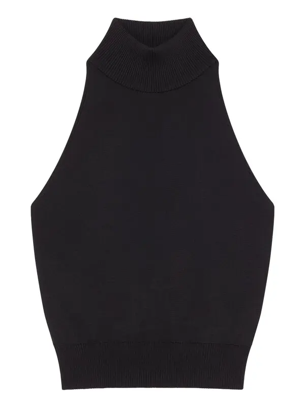 Givenchy Halterneck Wool Viscose Top - Black