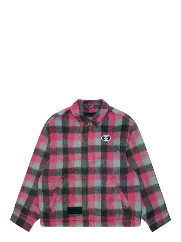 AAPE BY *A BATHING APE Checked Zip-up Jacket - Pink