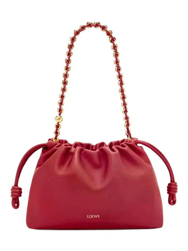 Loewe Flamenco Chain Handle Medium Shoulder Bag - Red
