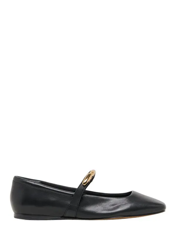 DOLCEVITA Radya Ballet Flats - Black Leather