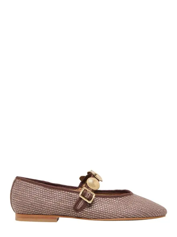 DOLCEVITA Relan Ballet Flats - Walnut Raffia