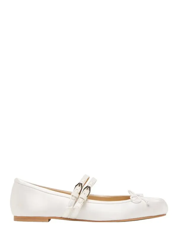 DOLCEVITA Gibsen Ballet Flats - True White Satin