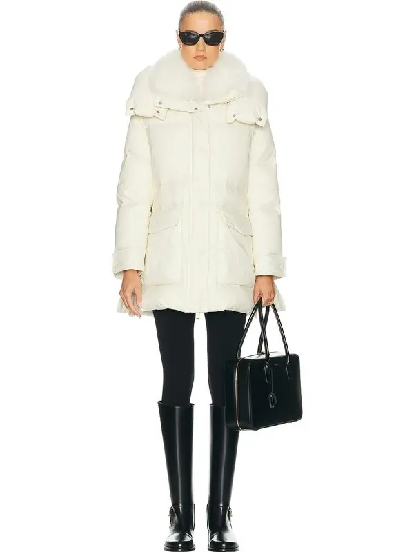 YVES SALOMON Down Coat - Meringue