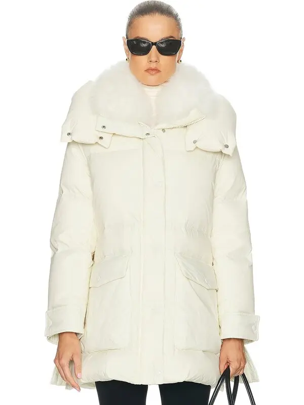 YVES SALOMON Down Coat - Meringue