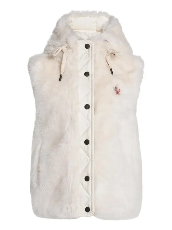 Moncler Arve Faux Fur Vest - Ivory