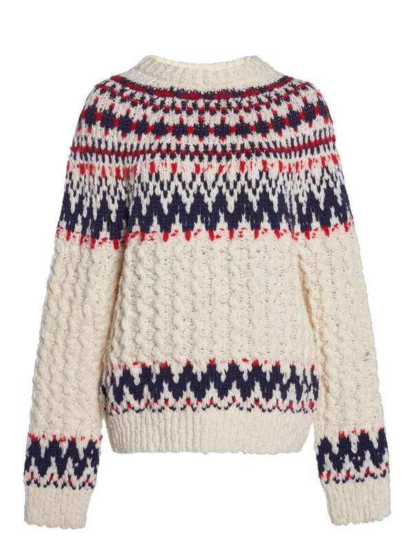 Moncler Fair Isle Wool-blend Top - Print