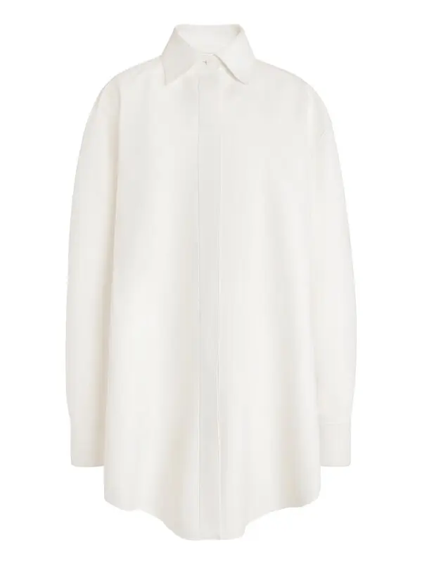 Givenchy Knotted Grained Lambskin Shirt - White