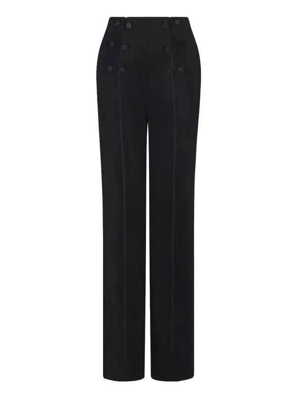 Giorgio Armani Button-appliqué Trousers - Black