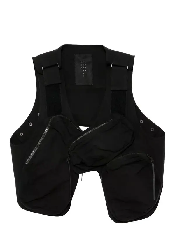 THE VIRIDI-ANNE Pockets Vest - Black