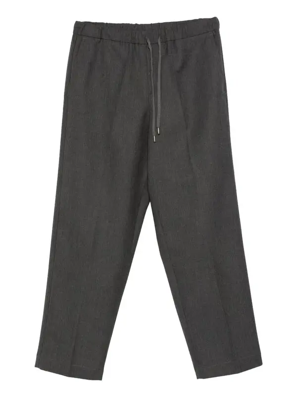 COSTUMEIN Drawstring-waist Wool Trousers - Grey