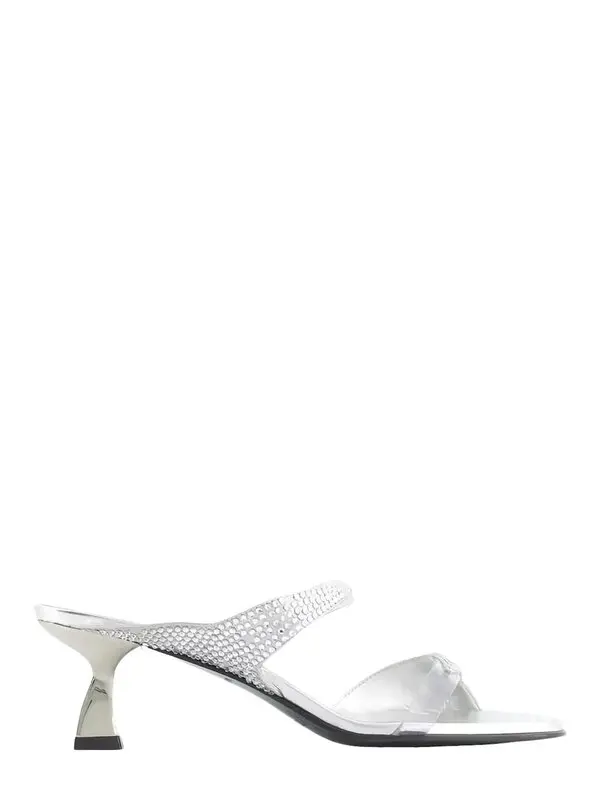 NODALETO 50mm Dona Luna Heeled Sandals - Silver