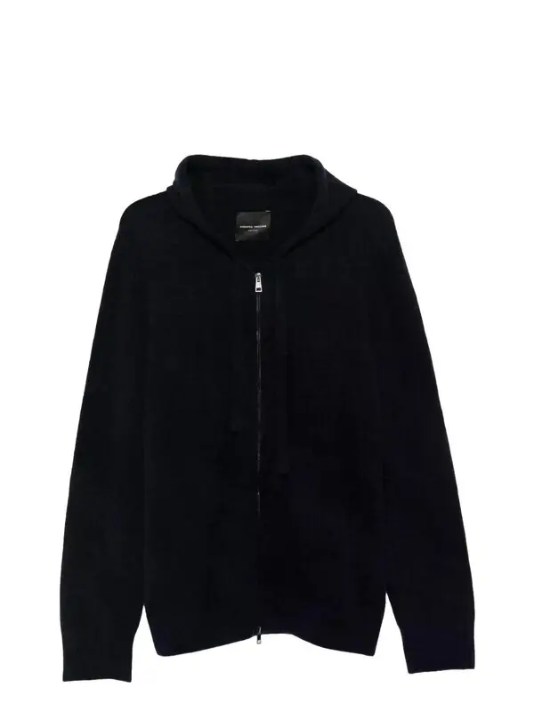 ROBERTO COLLINA Zip-up Hoodie - Blue