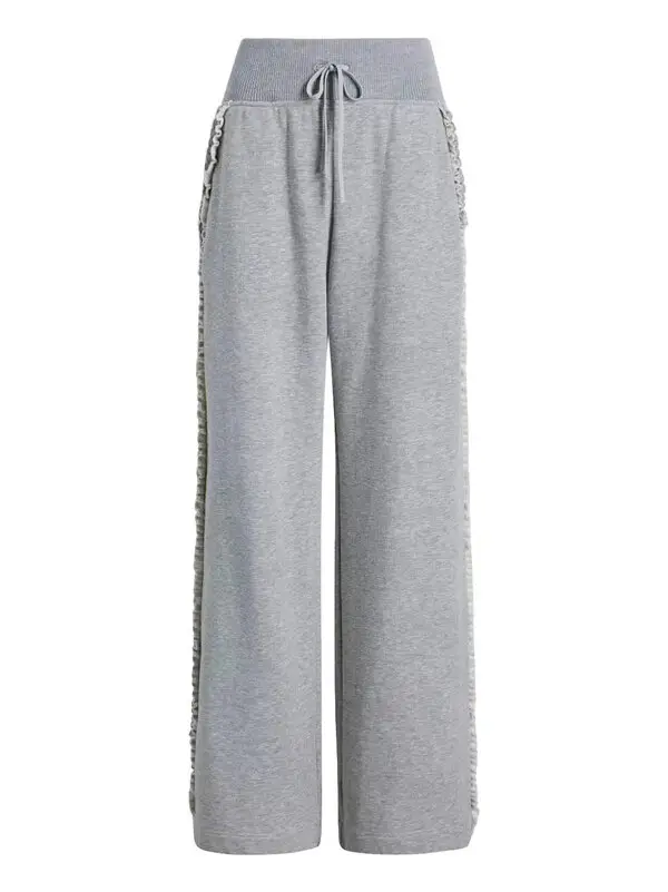 Cinq À Sept Maddie Ruffle Rhinestone Track Pants - Grey