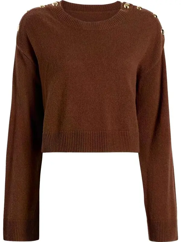 Cinq À Sept Marla Buttoned Sweater - Brown
