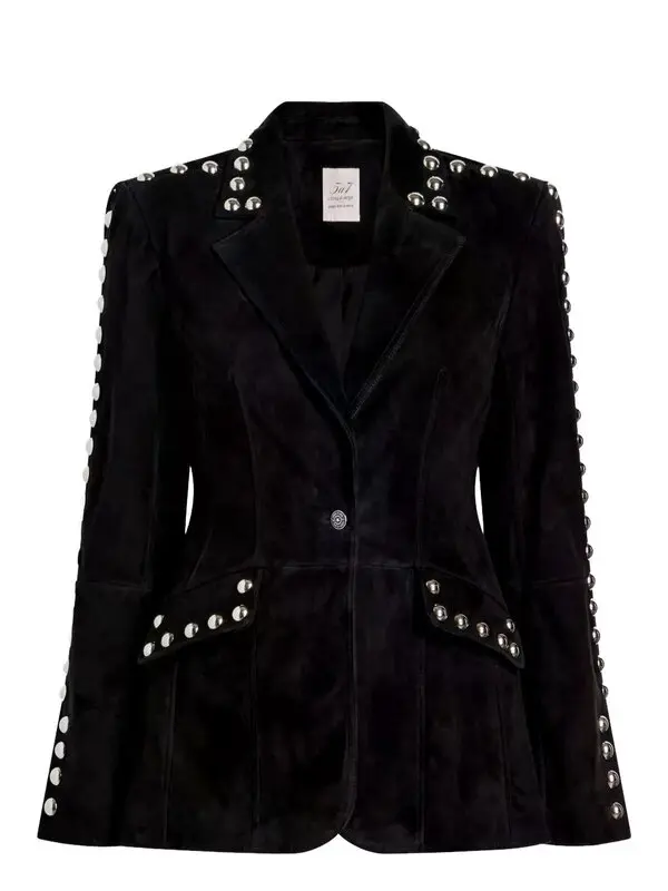 Cinq À Sept Milly Studded Suede Jacket - Black