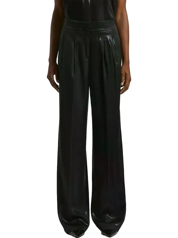 Peserico Pleated Wide Leg Trousers - Black