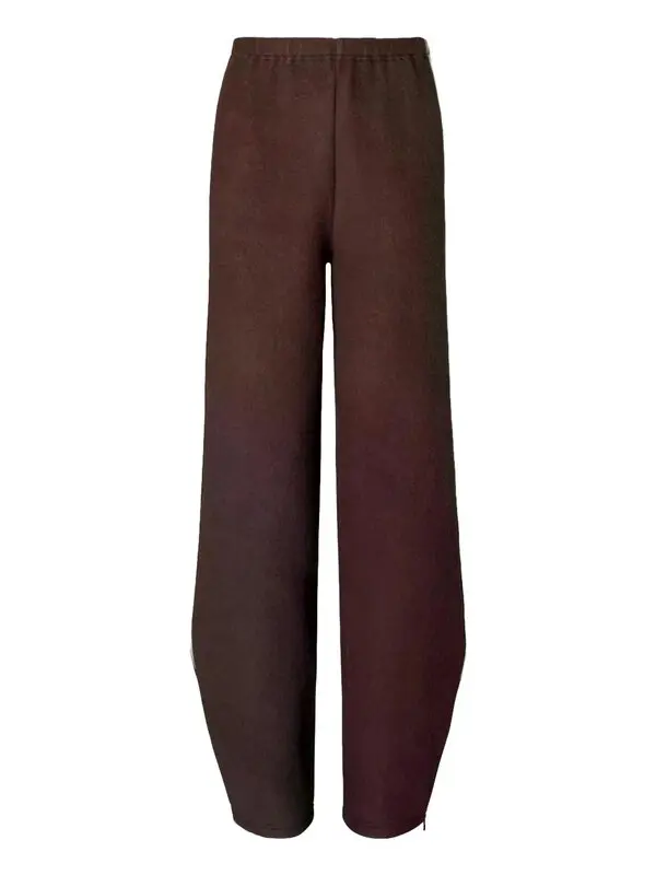 Tory Burch Stripe Zip Jersey Trousers - Brown