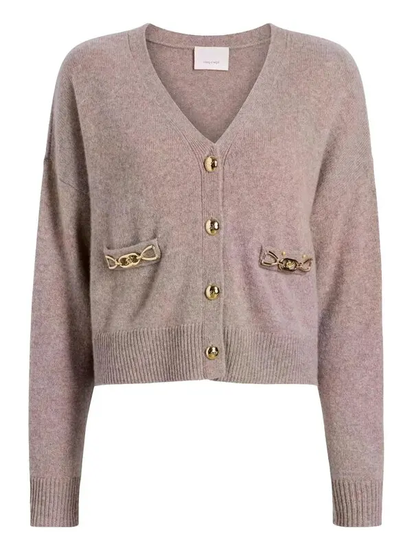 Cinq À Sept Kavita Chain-cashmere Cardigan - Brown