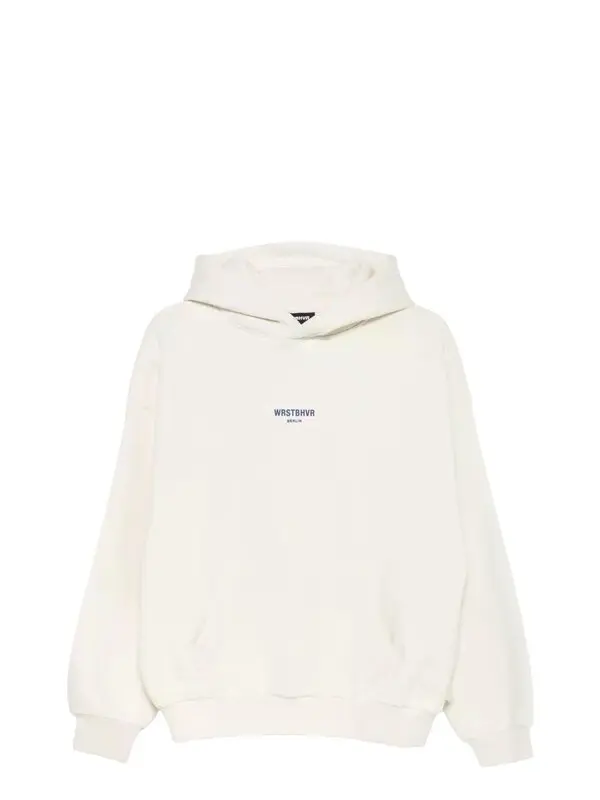 WRSTBHVR Logo Hoodie - Neutrals