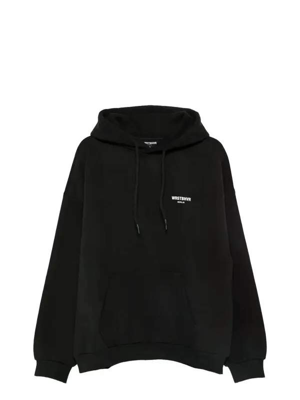 WRSTBHVR Logo-print Hoodie - Black