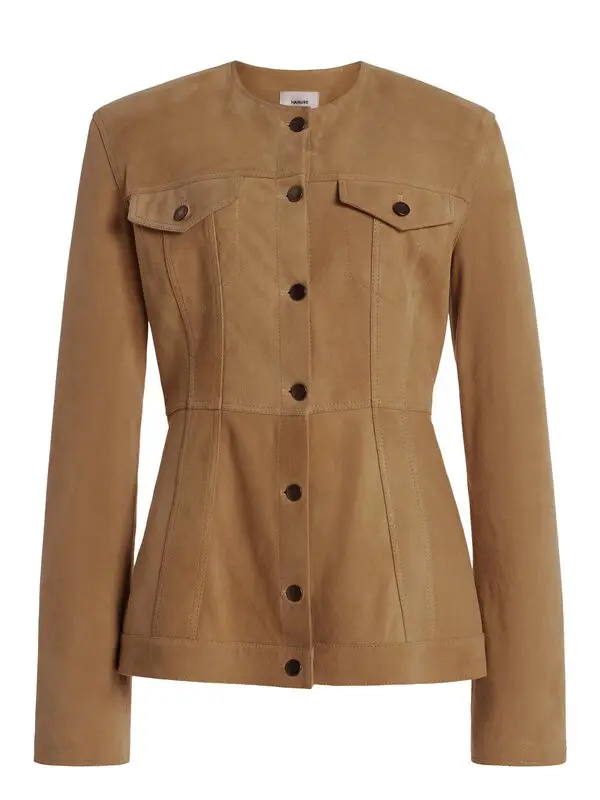 HAIKURE Temple Suede Jacket - Neutral