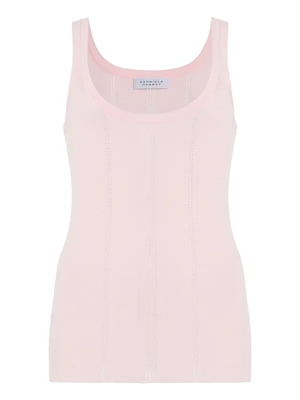 Gabriela Hearst Lucy Pointelle-knit Tank - Pink