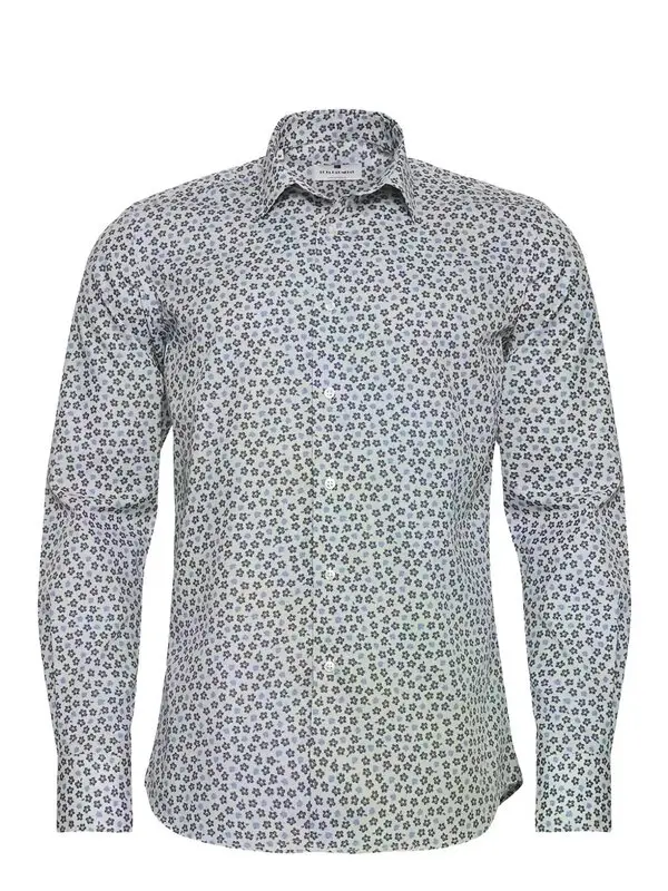 LOJA DAS MEIAS Floral-print Long-seeve Shirt - White