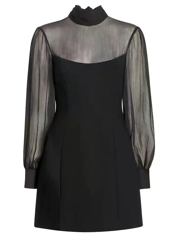 Cinq À Sept Fili Long-sleeve Mini Dress - Black