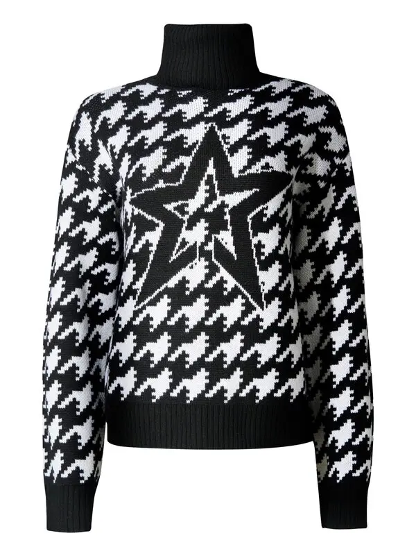 Perfect Moment Chunky Houndstooth Wool Sweater - Print