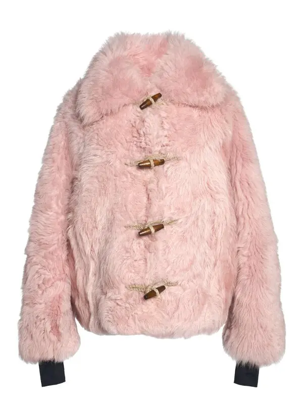 Moncler Oisans Faux Fur Jacket - Pink