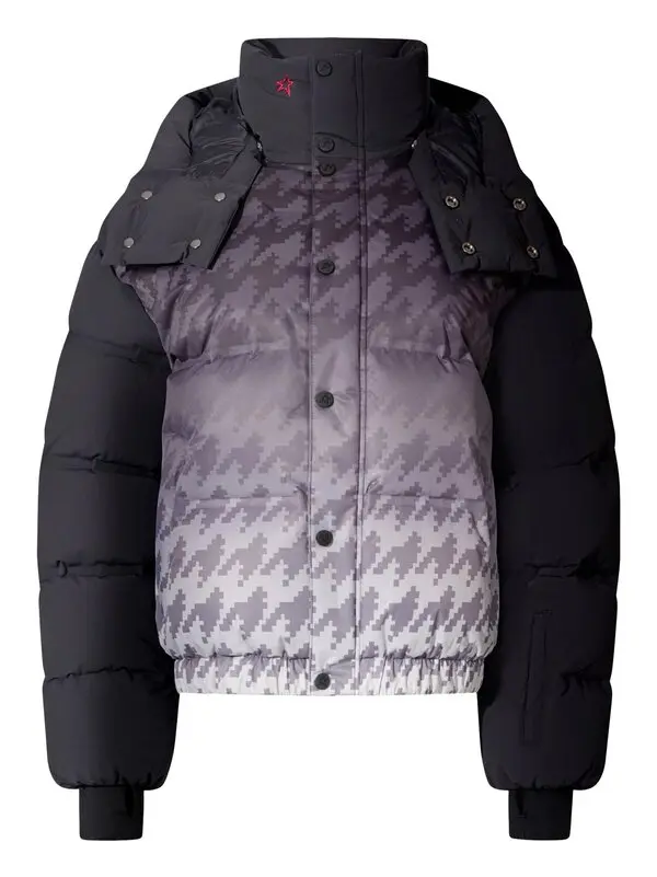 Perfect Moment Houndstooth Down Ski Jacket - Print