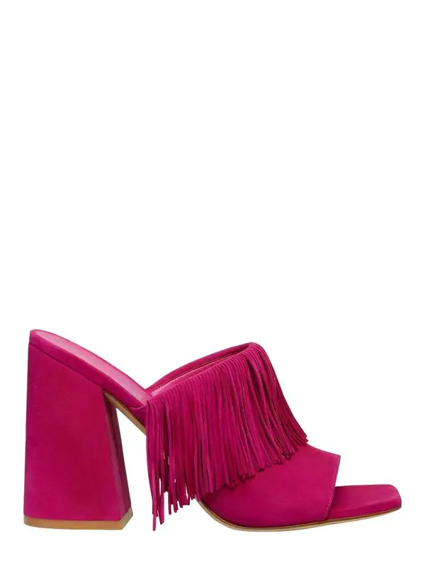 STUART WEITZMAN 100mm Tia Fringed Heeled Sandals - Pink