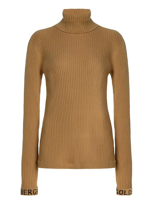 Goldbergh Mira Ribbed-knit Turtleneck Sweater - Tan