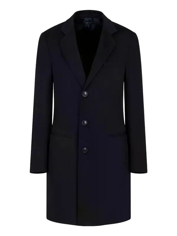 Giorgio Armani Single-breasted Cashmere Coat - Blue