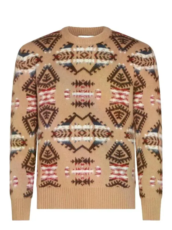 Altea Geometric-pattern Sweater - Neutrals