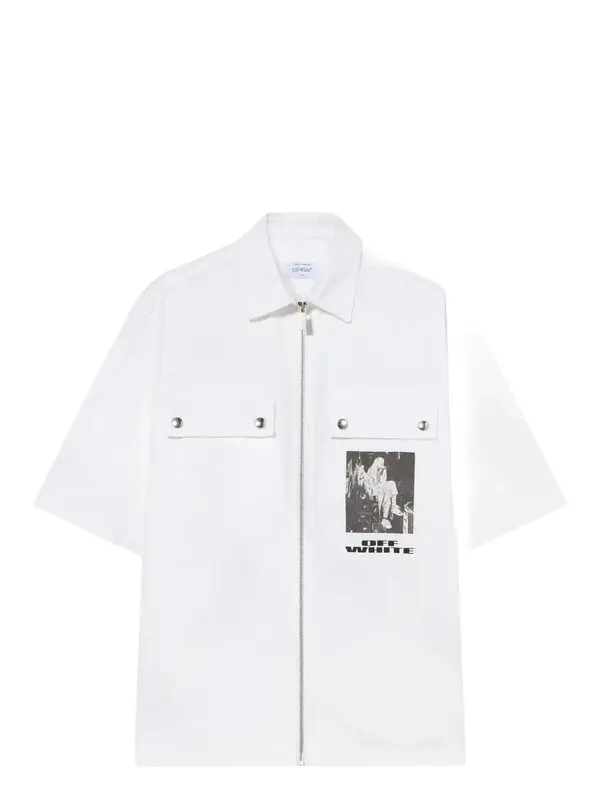 Off-White Xerox Star Zip Shirt - White