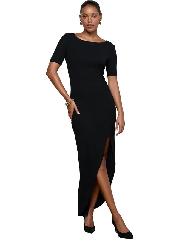 L'Agence Lennon Maxi Dress - Black