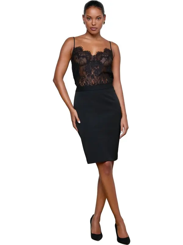 L'Agence Olyvia Pencil Skirt - Black