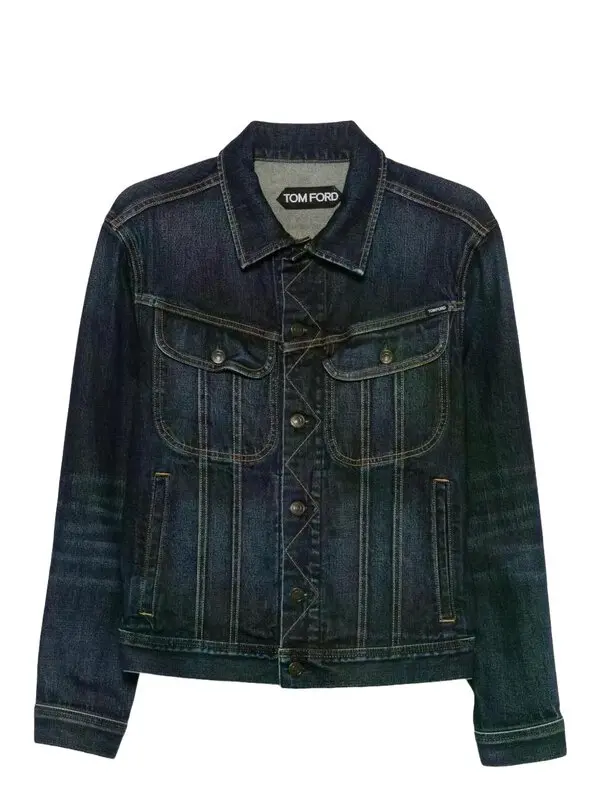 TOM FORD Classic-collar Denim Jacket - Blue