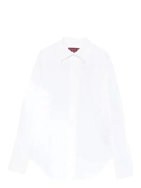 Gucci Point-collar Cotton Shirt - White