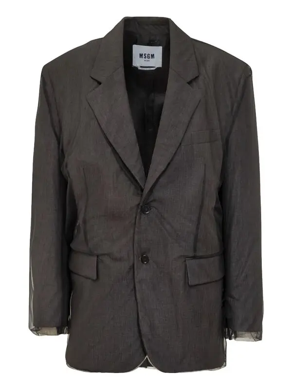 MSGM Oversize Blazer - Grey