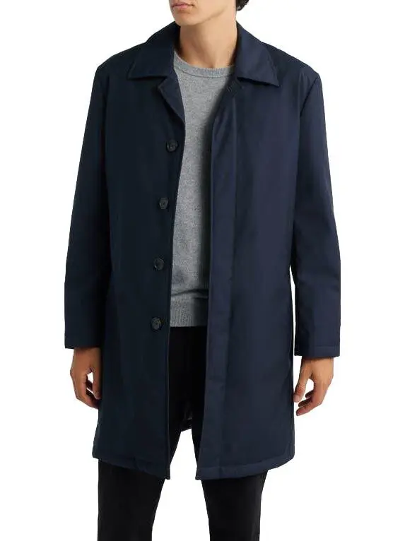 Cardinal Of Canada Jax Water Repellent Wool Overcoat - Navy